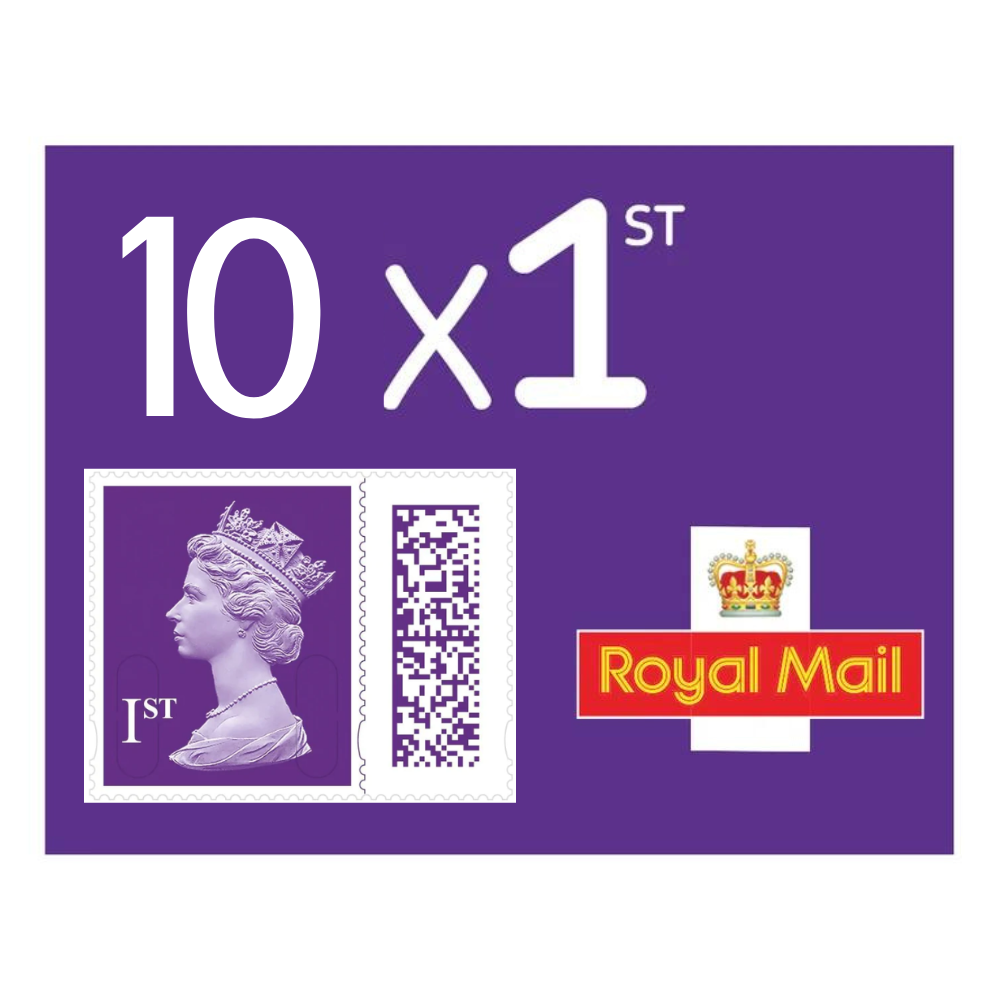 10 x 1st First Class Royal Mail Postage Stamps Plum Purple New ...
