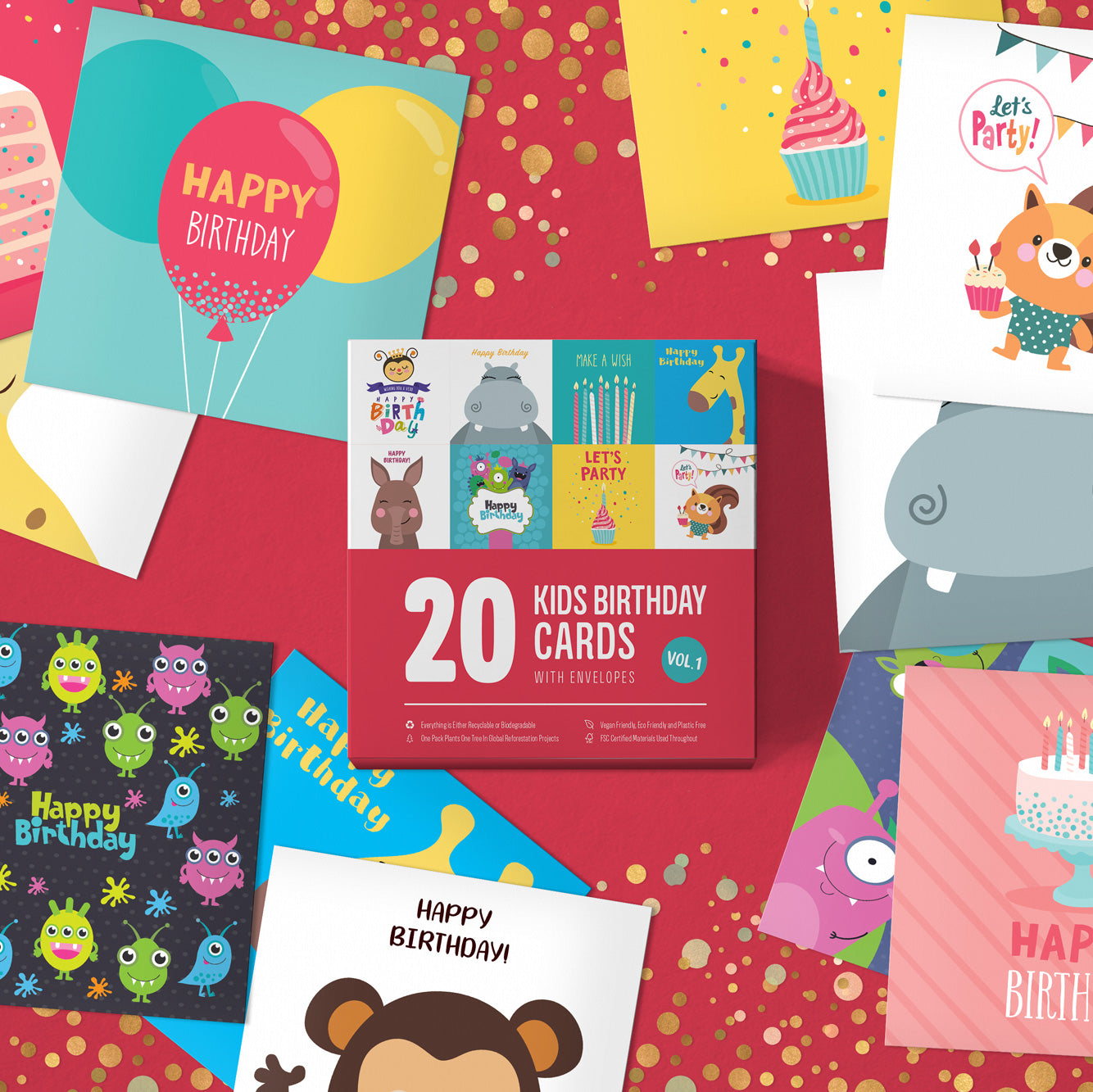 Packs of Birthday Cards For Adults and Kids – WonderCards.co.uk