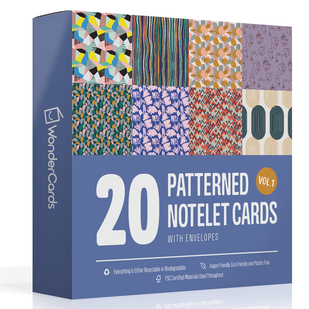 Trendy Pack of Notelet Cards | 20 Cards Envelopes | Notelets Suitable ...